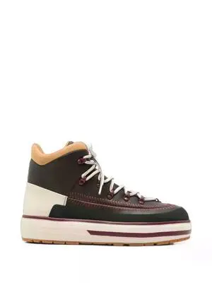BRIXIA Sandwich Mid Contrast-panel Whipstitch Sneakers