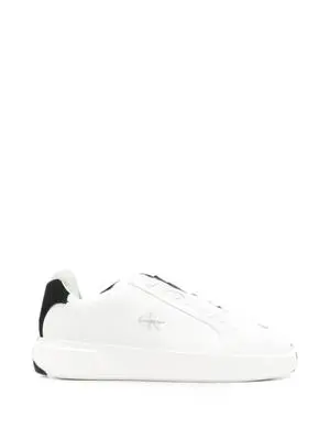 Calvin Klein Chunky Cupsole Logo-print Panelled Sneakers - White