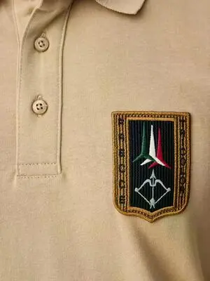 AERONAUTICA MILITARE Patch-detail Long-sleeve Polo Shirt
