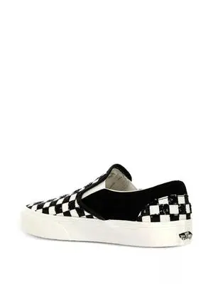 VANS Classic Sequin-embellished Checkerboard Sneakers - Black