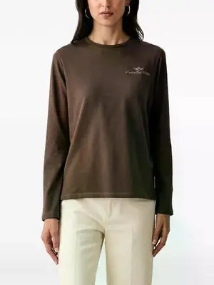 AERONAUTICA MILITARE Logo-embroidered Long-sleeve T-shirt