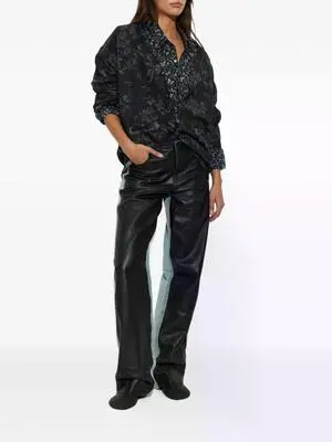 R13 Floral-motif Wool Cardigan - Black
