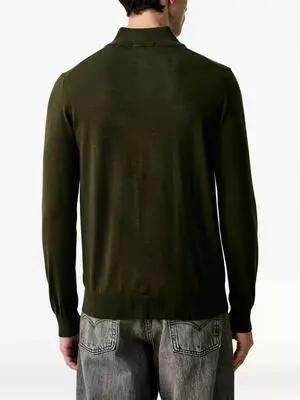 AERONAUTICA MILITARE Button-placket Logo-embroidered Sweater