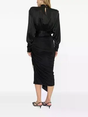 Balmain Asymmetric Tie-waist Blouse