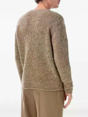 Auralee Flecked Boat-neck Sweater