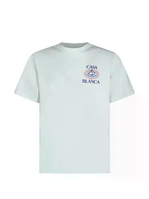 Casablanca Logo-print Cotton T-shirt - Blue