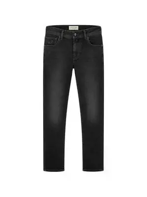 Jacob Cohen Logo-patch Straight-leg Jeans - Black