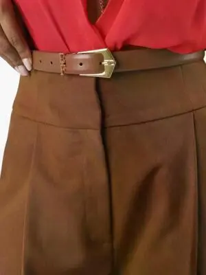 Elisabetta Franchi Leather Belt With Logo Details