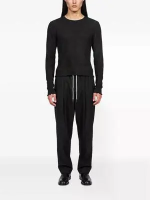Our Legacy Ribbed-knit Lettuce-edge Sweater - Black