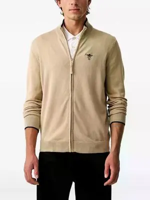 AERONAUTICA MILITARE Logo-embroidered Cardigan - Neutrals