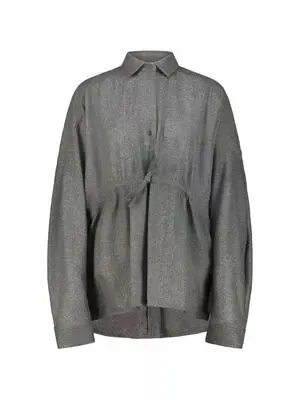 THELATEST Dalida Tie-waist Wool Shirt - Grey