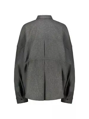THELATEST Dalida Tie-waist Wool Shirt - Grey
