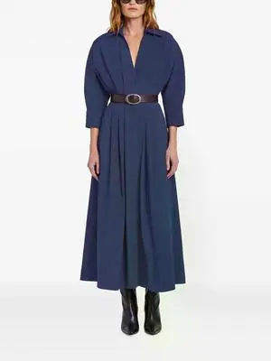 NICHOLAS Lana Pleated Belted Maxi Dress