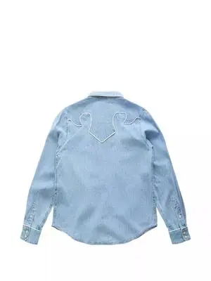 MOTHER The Country Exe's Piped-trim Shirt - Blue