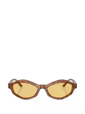 JIMMY CHOO Geometric-frame Tinted Sunglasses - Brown