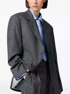 MSGM Check-pattern Single-breasted Blazer