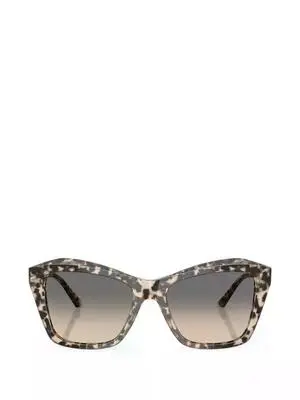JIMMY CHOO Tortoiseshell-effect Geometric-frame Sunglasses - Neutrals