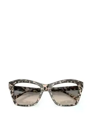 JIMMY CHOO Tortoiseshell-effect Geometric-frame Sunglasses