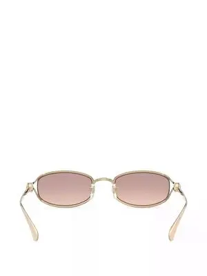 Burberry Semi-rimless Oval-frame Sunglasses