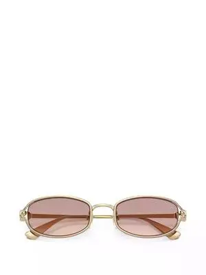 Burberry Semi-rimless Oval-frame Sunglasses