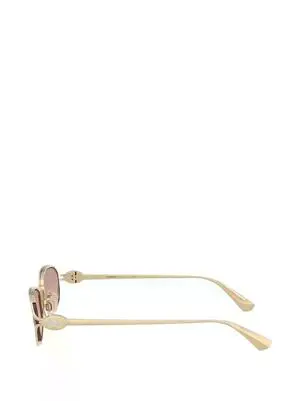 Burberry Semi-rimless Oval-frame Sunglasses