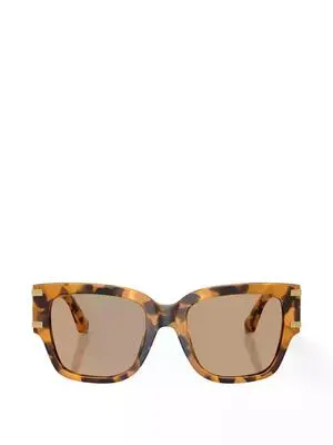 Dolce & Gabbana Dg Logo Square-frame Sunglasses - Brown