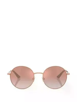 JIMMY CHOO Glitter-detail Round-frame Sunglasses - Pink