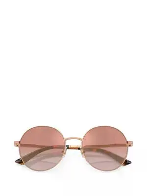JIMMY CHOO Glitter-detail Round-frame Sunglasses - Pink