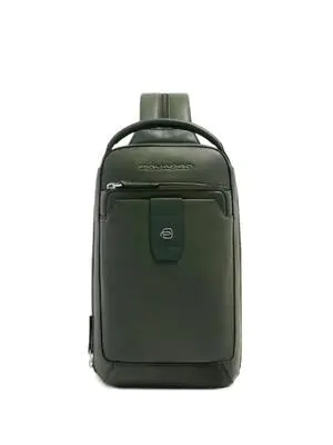 PIQUADRO Logo-plaque Convertible Backpack - Green