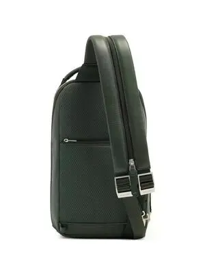 PIQUADRO Logo-plaque Convertible Backpack - Green