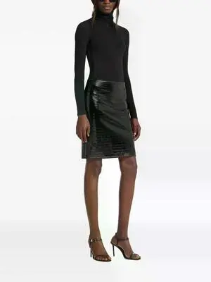 COURREGES Croc-embossed Vinyl Mini Skirt