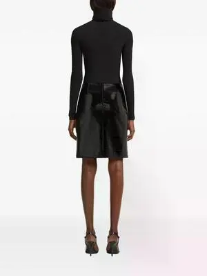 COURREGES Croc-embossed Vinyl Mini Skirt