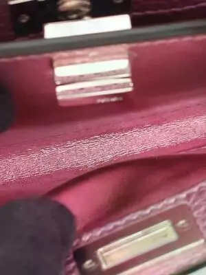 Fendi 2000-2010 Nano Nappa Peekaboo Satchel
