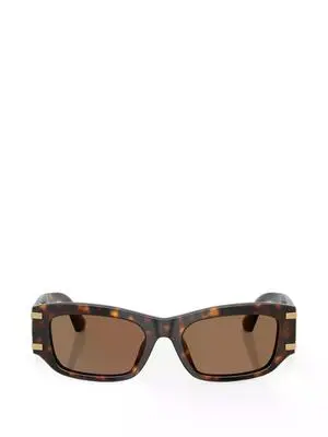 Dolce & Gabbana Tortoiseshell-effect Rectangle-frame Sunglasses - Brown