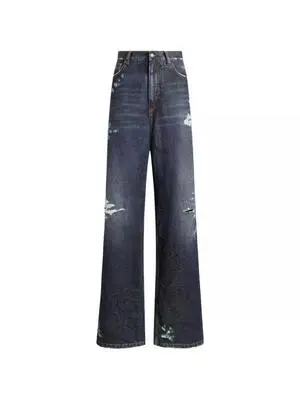 Dolce & Gabbana Distressed Denim Trousers - Blue