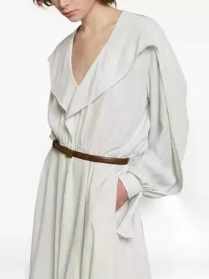 Alberta Ferretti Textured Buckle Leather Belt