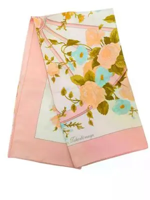 Hermès 20th Century Romantique For Takashimaya Silk Scarf 90 Scarves - Pink