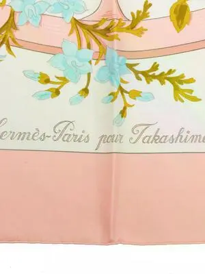 Hermès 20th Century Romantique For Takashimaya Silk Scarf 90 Scarves - Pink