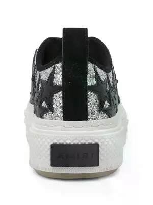 Amiri Glitter Stars Court Low Sneakers - Grey