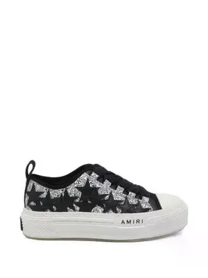 Amiri Glitter Stars Court Low Sneakers - Grey