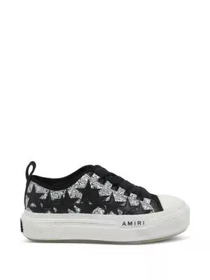 Amiri Glitter Stars Court Low Sneakers Grey
