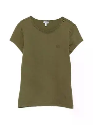Loewe Anagram-embroidered T-shirt - Green