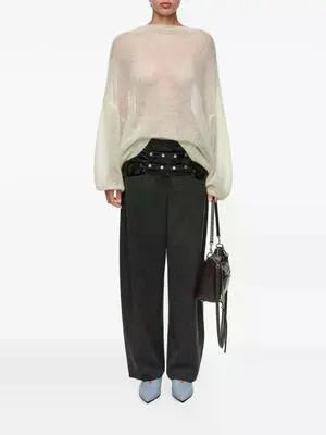 Bimba Y Lola Dark--melange Barrel-leg Trousers