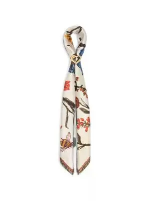 Bimba Y Lola Ivory Flowers And Bees Scarf Charm - Neutrals