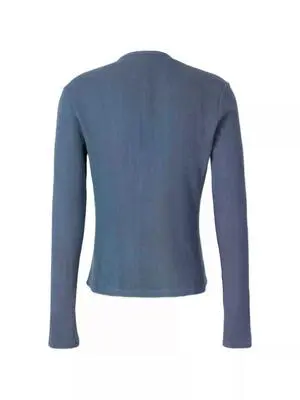 CARRER Lis Henley Waffle-knit T-shirt