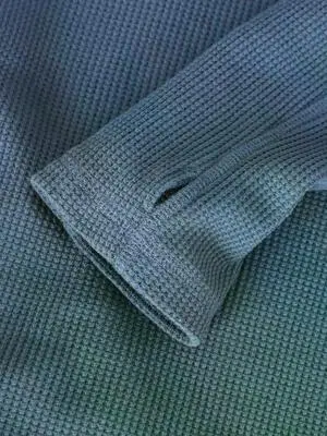 CARRER Lis Henley Waffle-knit T-shirt