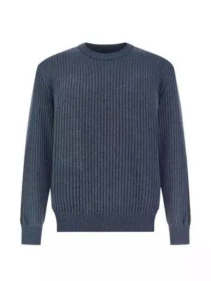 Paul & Shark Ribbed Typhoon Platinum Sweater - Blue