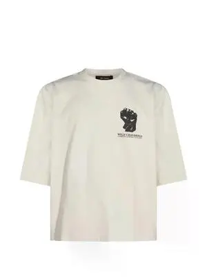 WILLY CHAVARRIA Graphic-print Distressed T-shirt - White