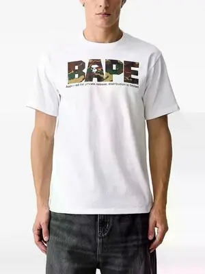 A BATHING APE Camo-logo T-shirt - White