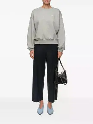 Bimba Y Lola Navy- Striped Ankle-length Maxi Trousers